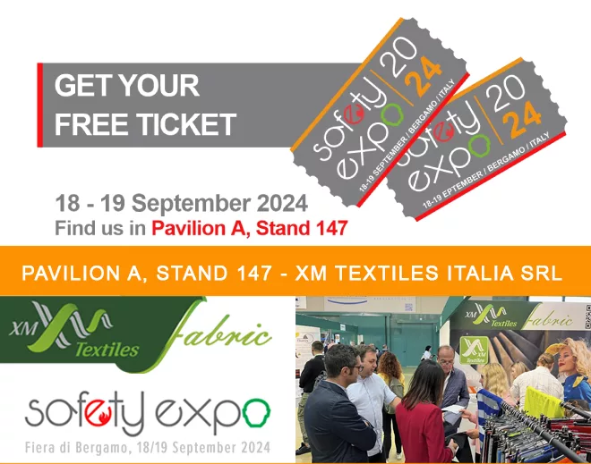 Get FREE ticket - SafetyExpo 2024 | XM Textiles - Fabrics for workwear